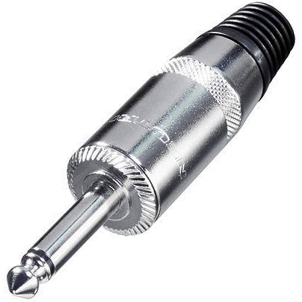 REAN NYS225L Conector plug 1/4" mono 2 polos para cable de parlante max ...