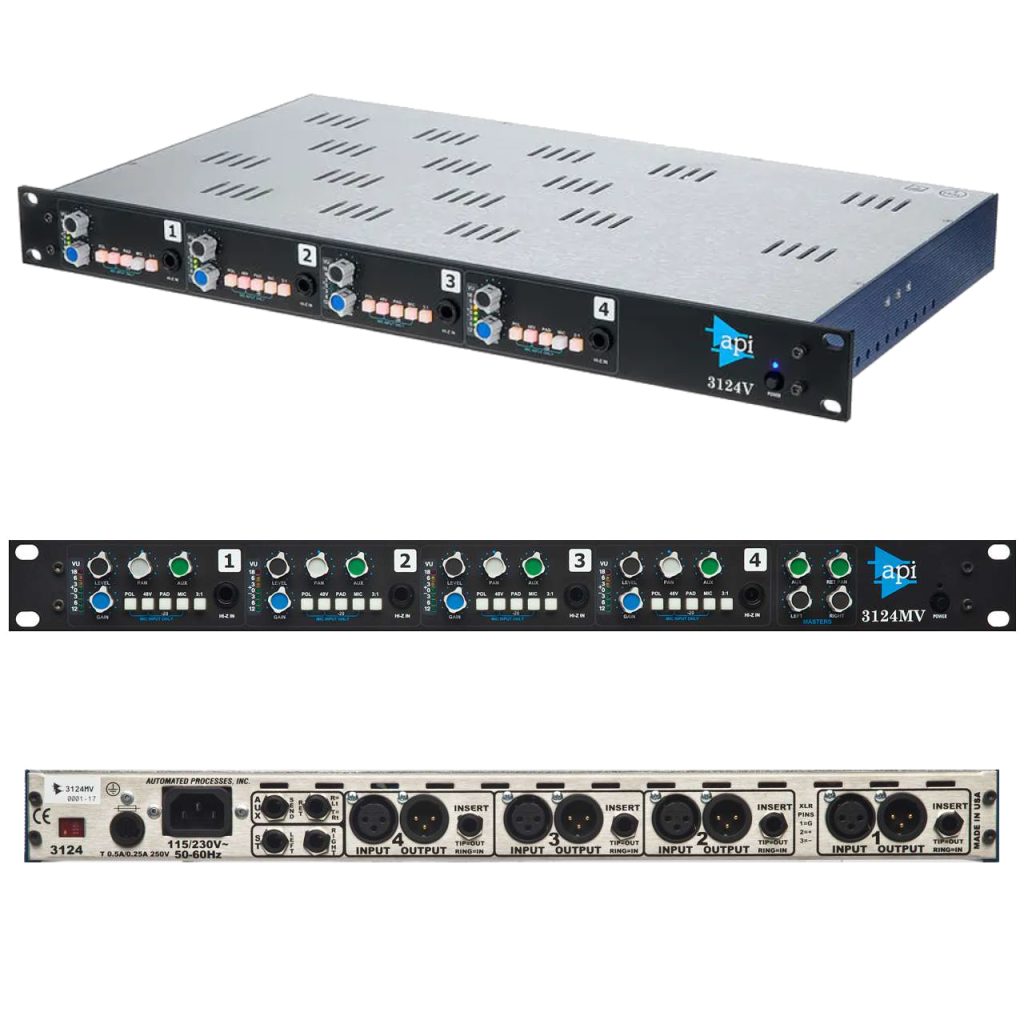 API 3124V Preamplificador de línea/micrófono de 4 canales - Compra en ...
